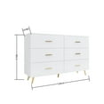 Kadyn Chest of Drawer, 6 Double Drawer Dresser for Bedroom, Modern ...