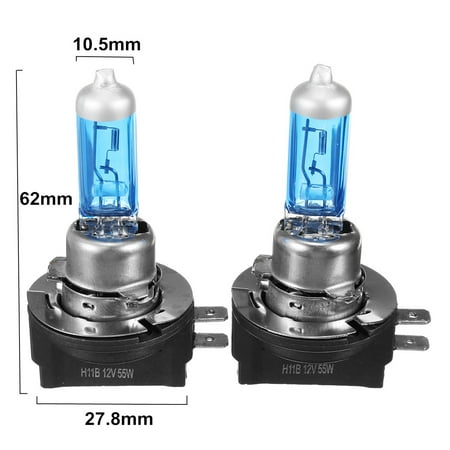2x High Power H11B 55W 5500K Haolgen Headlight Fog Light Bulb White ...