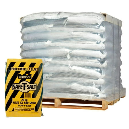 Windsor Safe-T-Salt Ice Melt 20 kgs/44lbs (63 Bags/Pallet)- For Schools ...