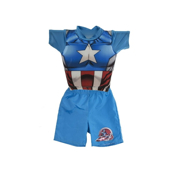 Deluxe Float Shorty Set - Swimways Marvel Captain America M/L 3-4 yrs ...