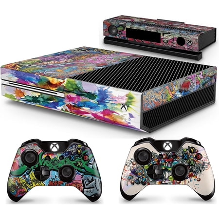 GNG Xbox Graffiti Console Skin Decal Sticker + 2 Controller Skins ...