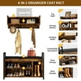 Free Shipping! DWVO Coat Rack Shoe Bench Set, Wall Coat Rack with Shoe ...