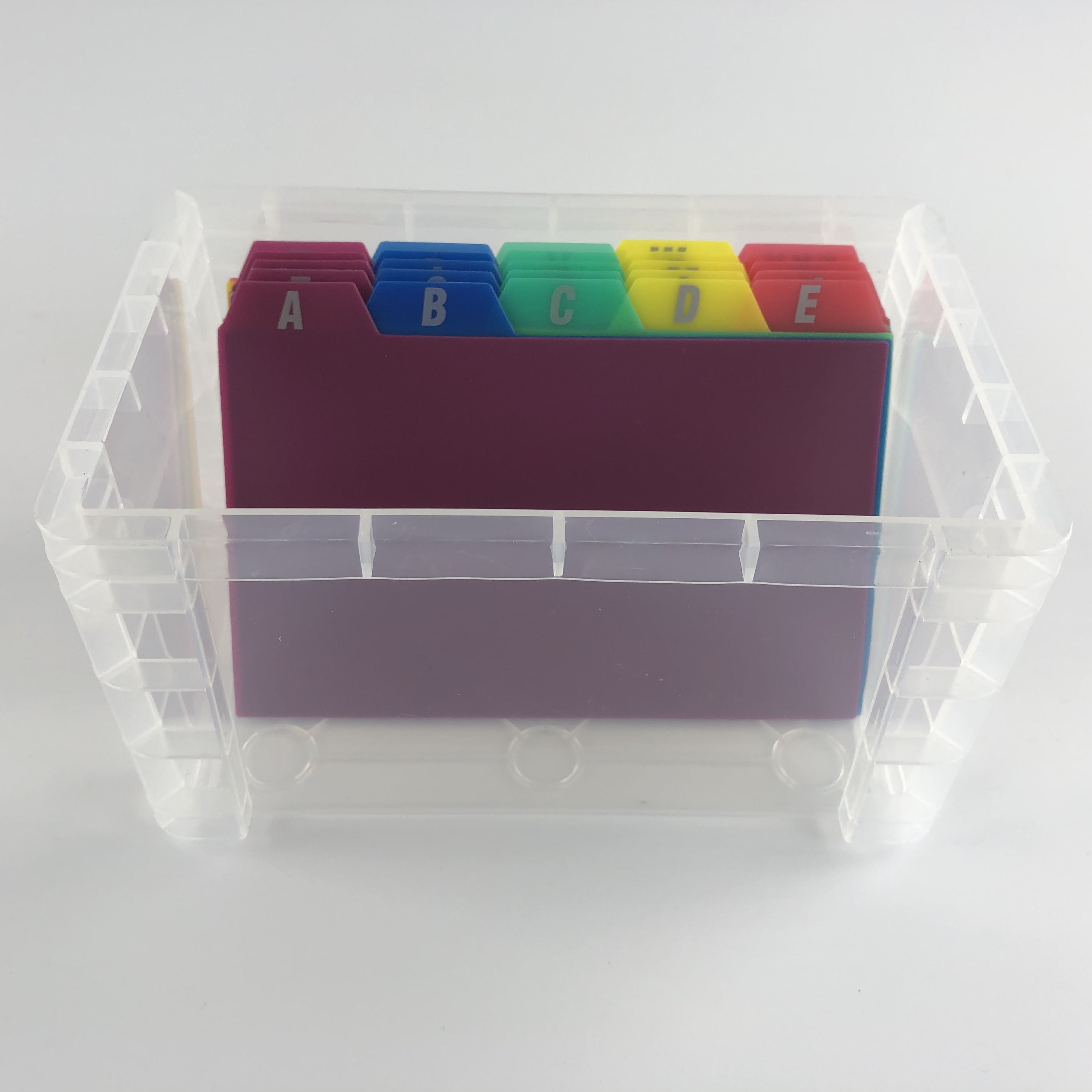 Plastic Index Card Box