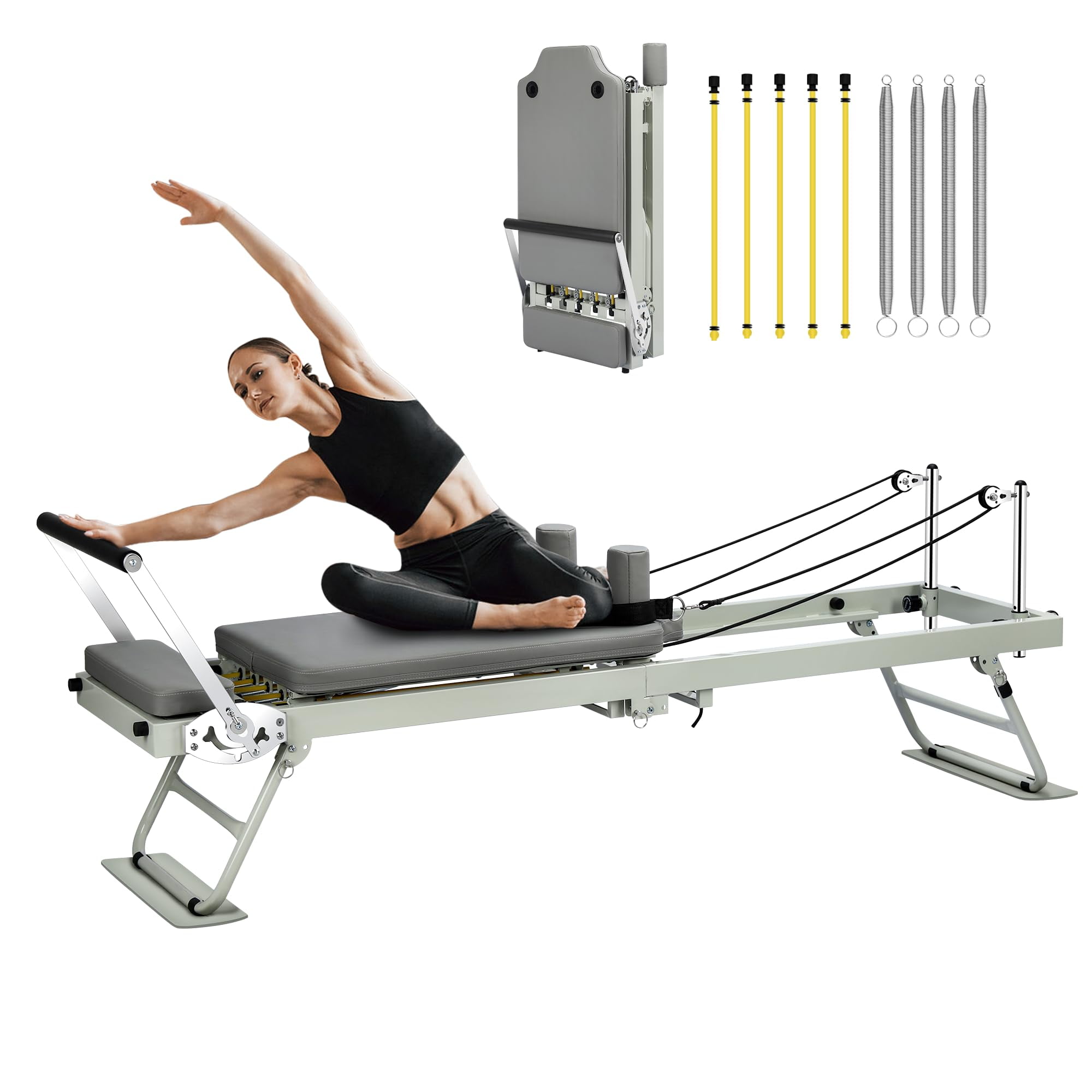 Máquina Pilates Reformer Zifeeuim 75 Con Doble Resistencia Walmart En