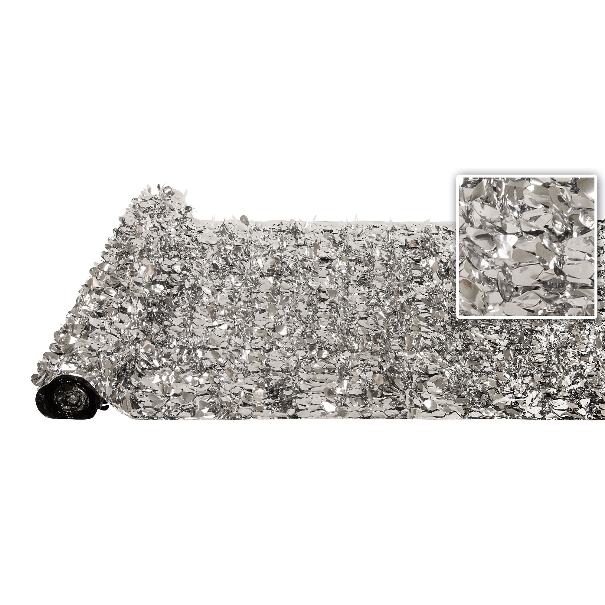 Silver Metallic Floral Sheeting - Walmart.com