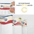 Abstract Art No Hook Shower Curtain and Snap in Liner Set, Red Blue ...