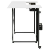 Sew Ready Pivot Sewing Table with Swingout Storage Panel, Black/White ...