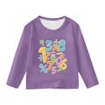 Bainana Kids Girls Sweatshirts Number Print Long Sleeve Crewneck Basic ...