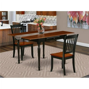 Mid Century Modern Charlotte Table Kathy PU Black Dining Set (5 Pieces ...