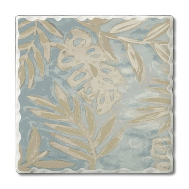 CounterArt Natural Travertine 4 Pack Absorbent Stone Coaster - Walmart.com