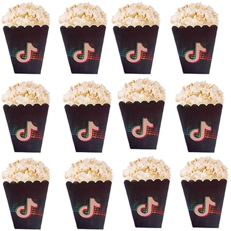 TIK Tok Popcorn Box 12pcs, TIK Tok Gift Bags, TIK Tok Party Favors ...
