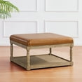 Huimo Large Ottoman Coffee Table Faux Leather Footstool With Storage