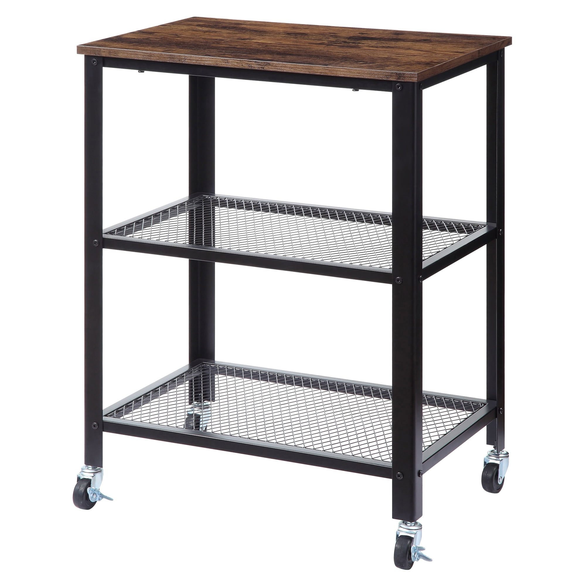 ACME Taurus Rectangular Accent Table in Rustic Oak and Black - Walmart.com