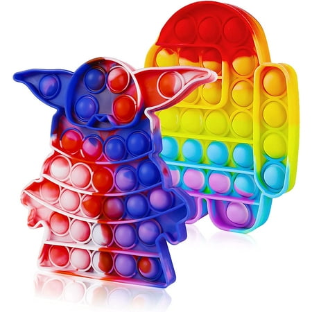 2 Packs Pop Bubble Push Fidget ,Popits Poppit Popper Poppit It Figets ...