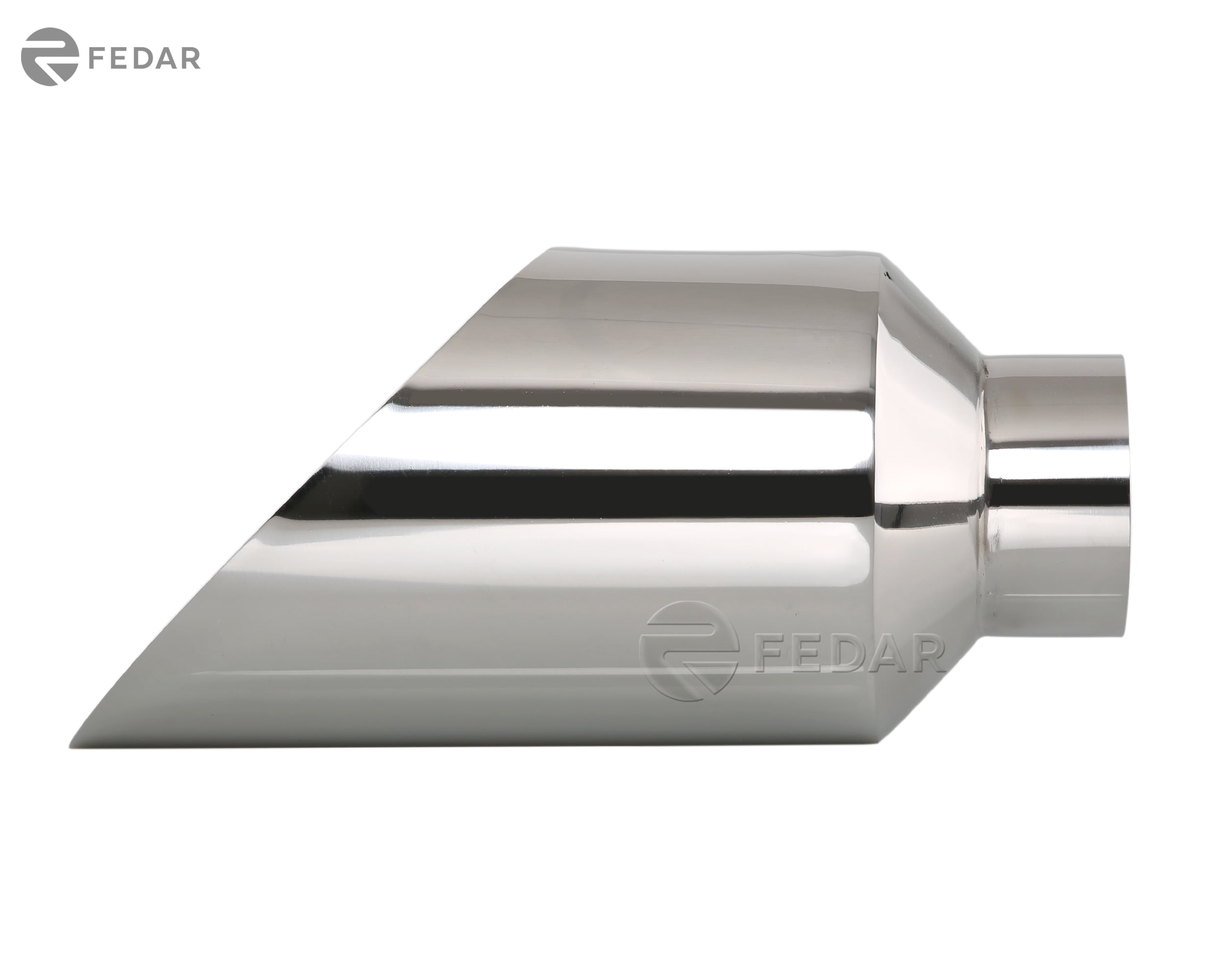 Fedar 4 Inlet 7 Outlet 15 inch Long Slant Angle Cut Exhaust Tip Tail ...