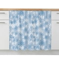 Blue Snowflake Small Sink Skirt 10"Wx11"L, Dustproof Under Sink Curtain ...