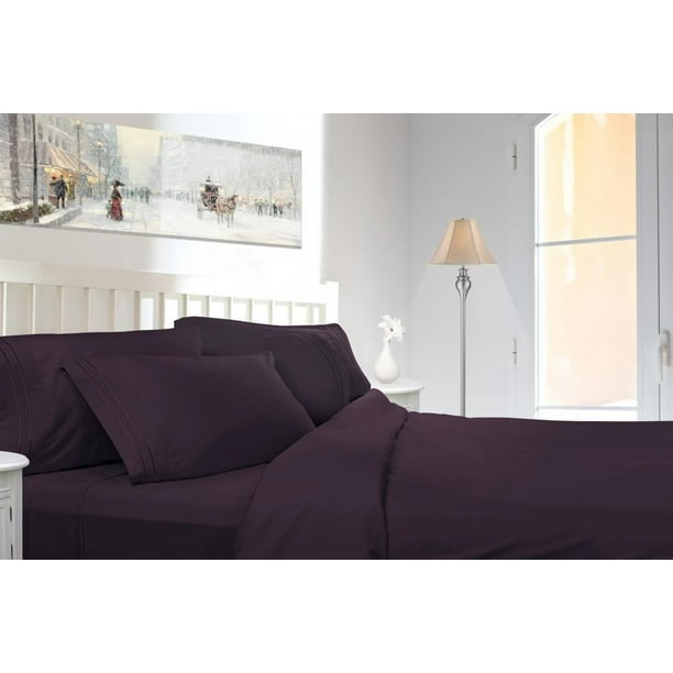Clara Clark 1800 Series Deep Pocket 4pc Bed Sheet Set Cal King Size