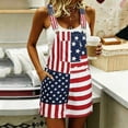 AJGRHE Women’s Independence Day Casual Sleeveless Suspender Skirt, Star ...