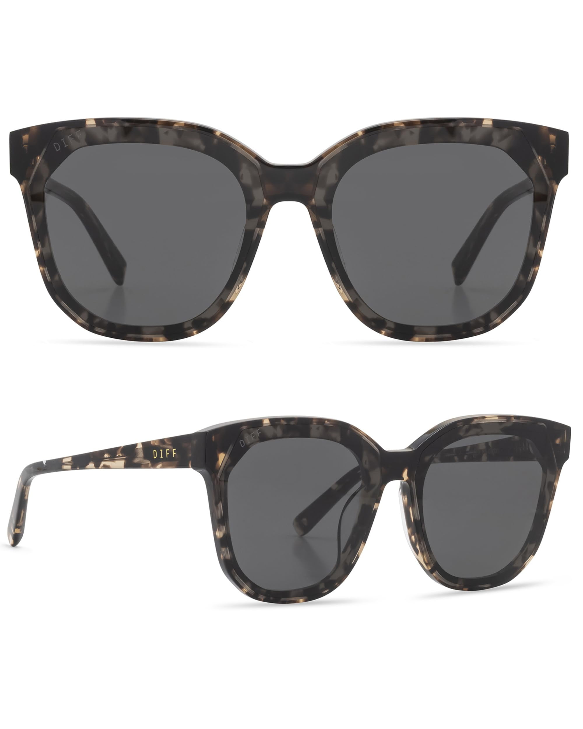 Anteojos de Sol DIFF Gia Espresso Tortoise Oversized Square para Mujer ...