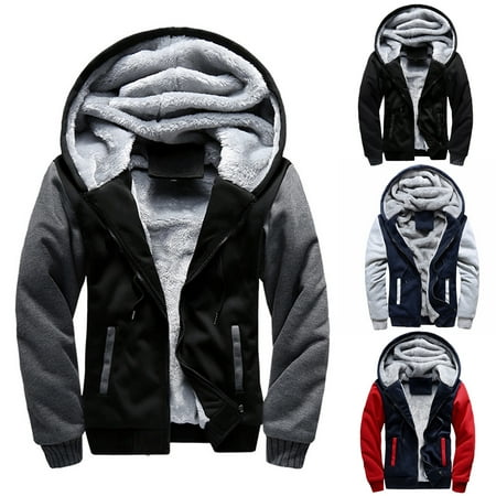 Sarkoyar Winter Coat Solid Colors Drawstring Zipper Fly Cardigan Hooded ...