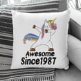 35Th Birthday Unicorn Dabbing Awesome Since 1987 35 Years Old Pillow ...