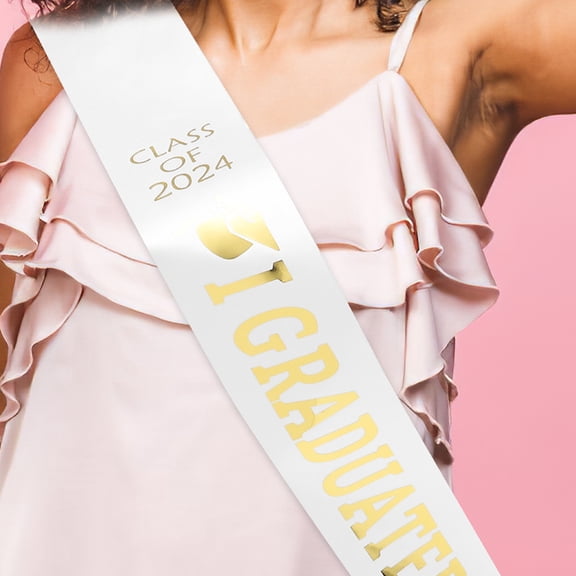Beistle Pack of 6 Pure White Customizable Sashes 33" - Walmart.com