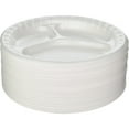 Pactiv Hefty Foam Plates, Compartment, Soak Proof, 8-7/8", White ...
