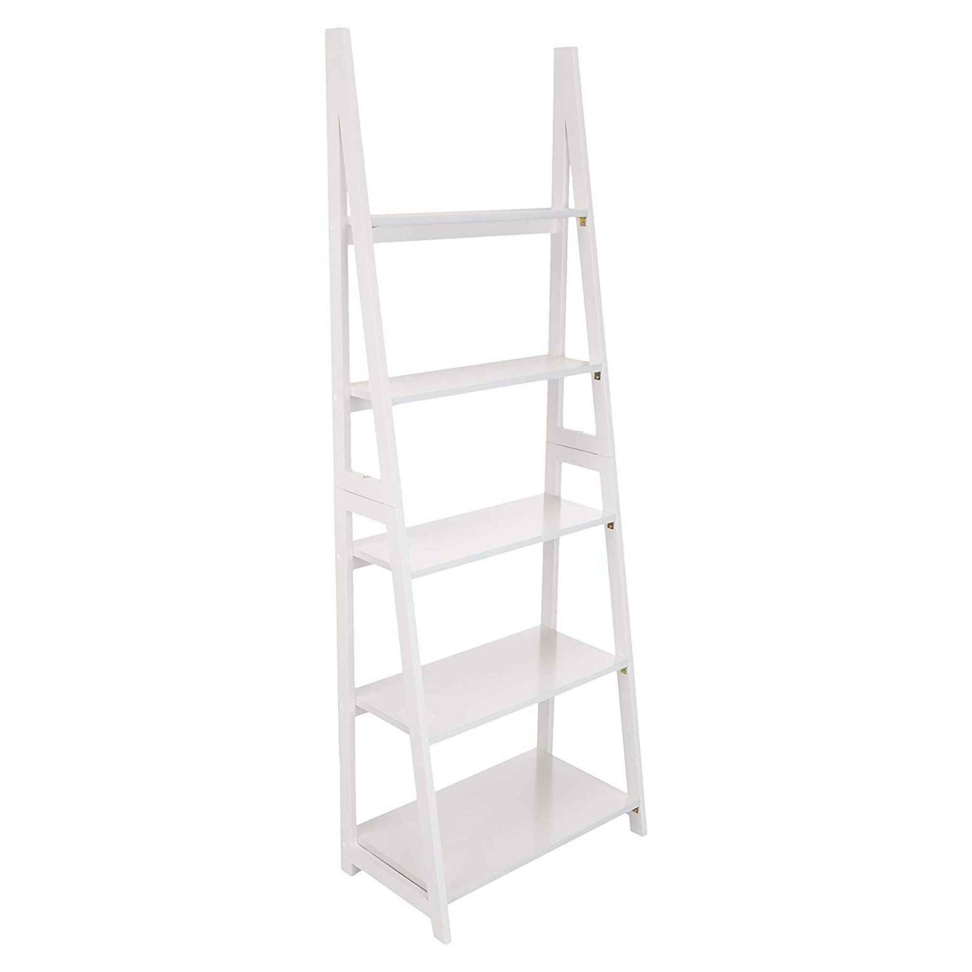 Click here for Pj Wood 5 Tier Wooden Ladder Shelf Organizer Bookc... prices