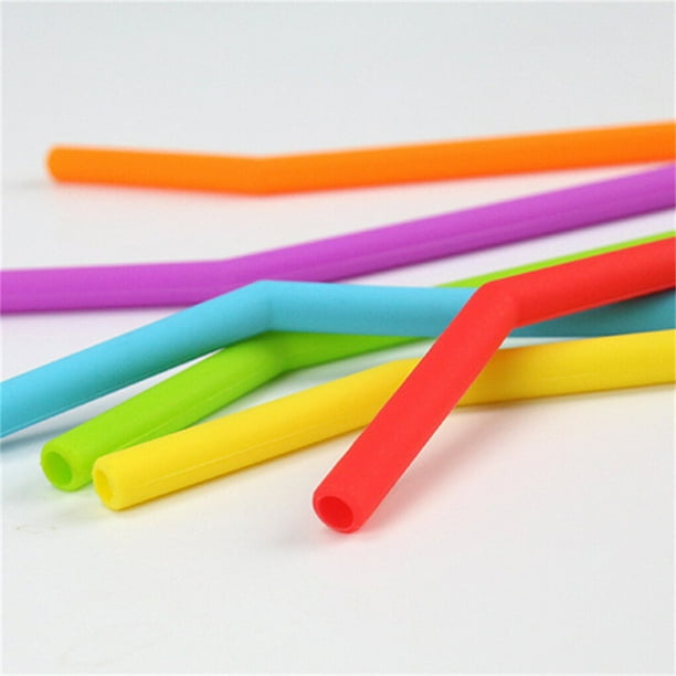 Silicone Reusable Straws Drinking Accessories Beverages Milkshake ...