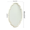 Sintosin Hanging Rustic Distressed White Oval Mirrors for Wall Decor, Vintage Wood Oval Bathroom ...