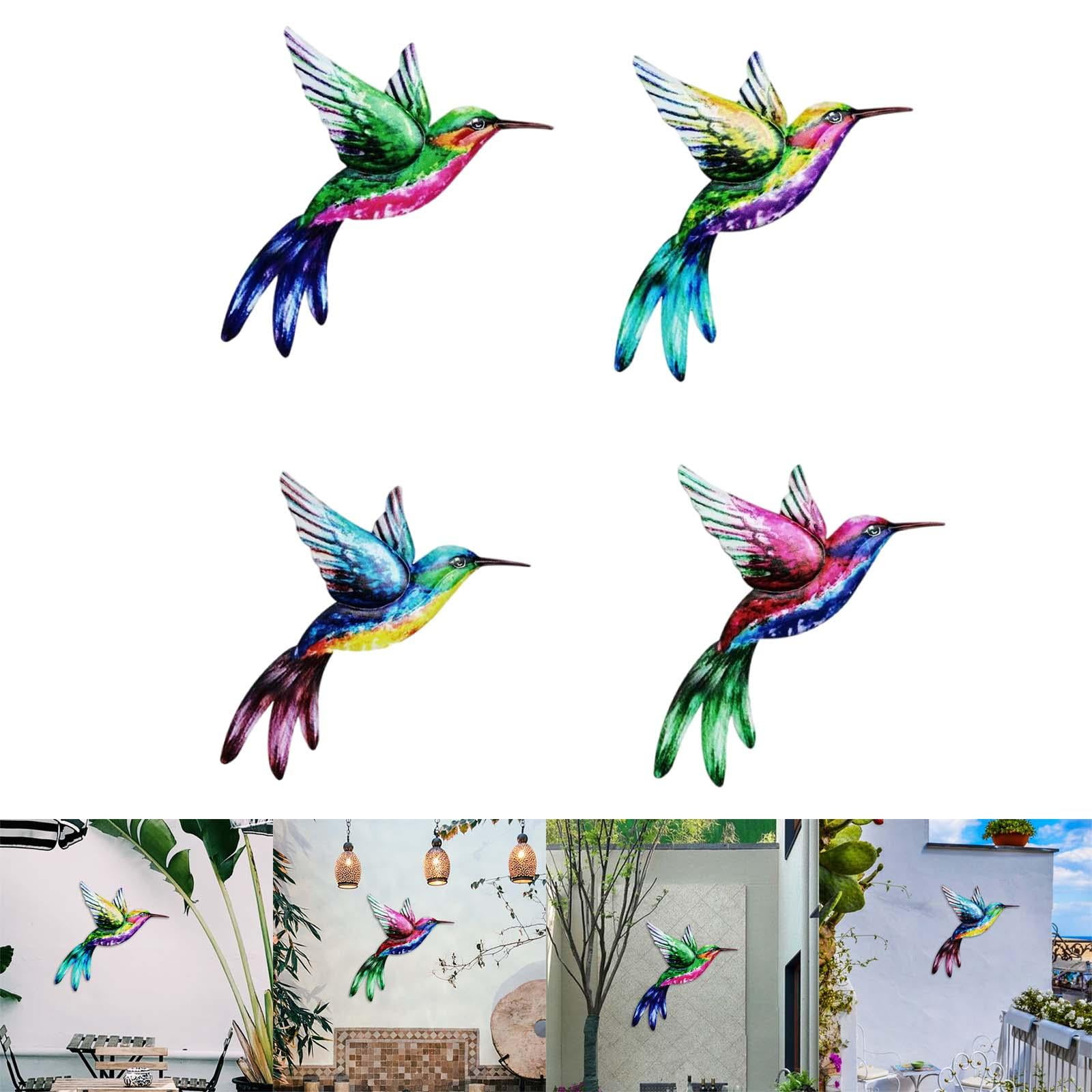 4x Hummingbird Wall Decor Hanging Wall Sculpture - Walmart.com