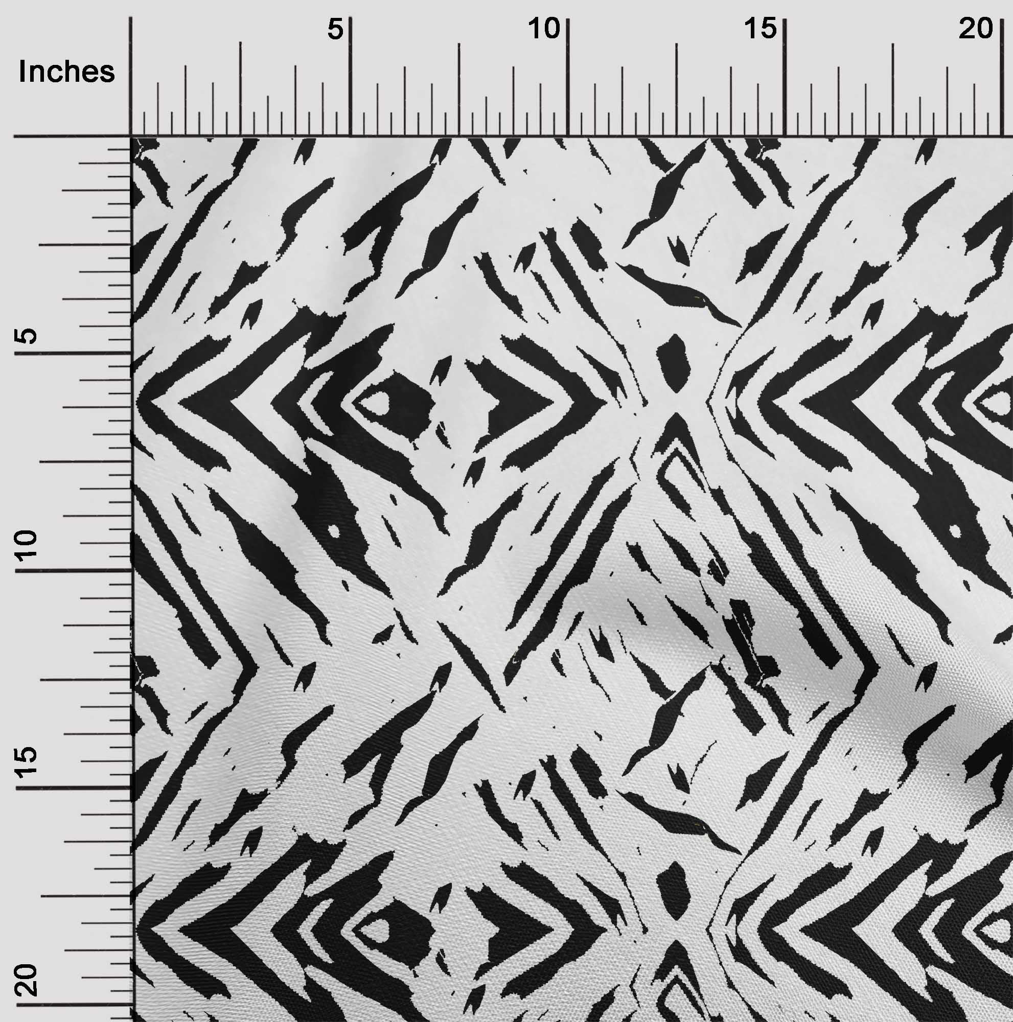 oneOone Silk Tabby Black Fabric Animal Skin Dress Material Fabric Print ...