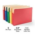 MyOfficeInnovations 3 1/2" Expansion Colored File Pockets Letter ...