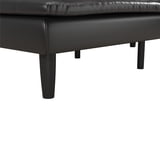 Mainstays Memory Foam Futon with Cupholder and USB, Black Faux Leather ...