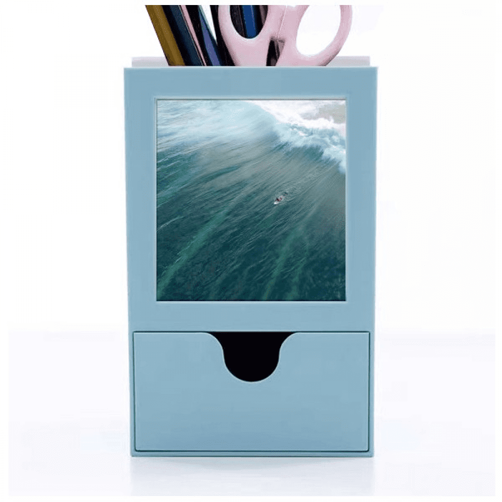 Ocean Sand Beach Sea Surfing Wave Picture Desk Supplies Organizer Pen ...
