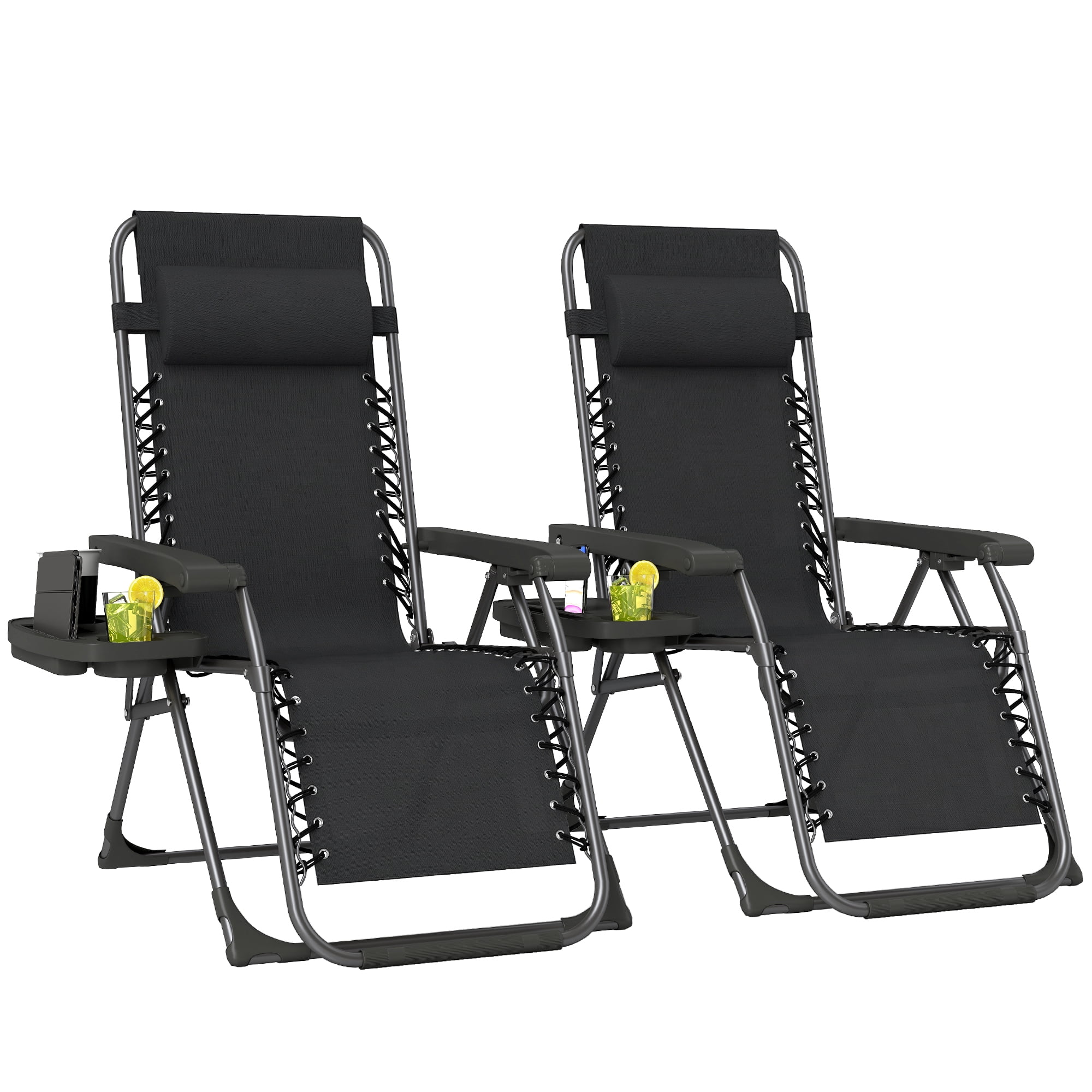 Click here for Outsunny Zero Gravity Chair Set Of 2 With Cup Hold... prices