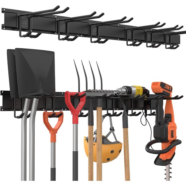 Garage Tool Storage Rack, 48 Inch Garage Organizer Wall Mounted Storage ...