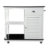 Muxie Rolling Kitchen Island with Storage - Walmart.com