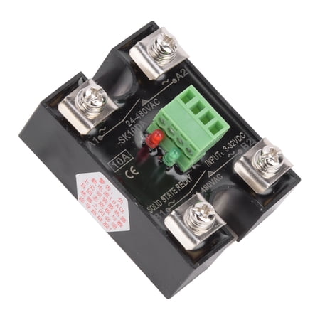 DC Controlled AC Red + Green Solid State Relay DC Control AC Relay BERM Temperature Controller ...