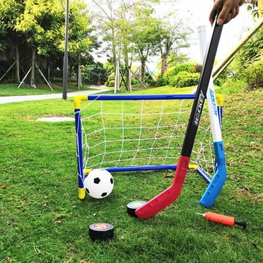Warrior Pro Mini Metal Hockey Goal Combo Set - 30" Net, 2 Mini Player ...