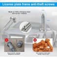 Anti Theft License Plate Screws Kits, Rustproof Stainless Steel ...