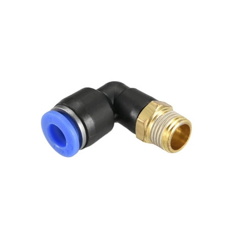PL6-01 Pneumatic Push to Connect Fitting, Male Elbow - 15/64" Tube OD x ...