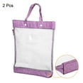 Unique Bargains Nylon Document Bag with Handle Mesh Files Tote Pouch ...