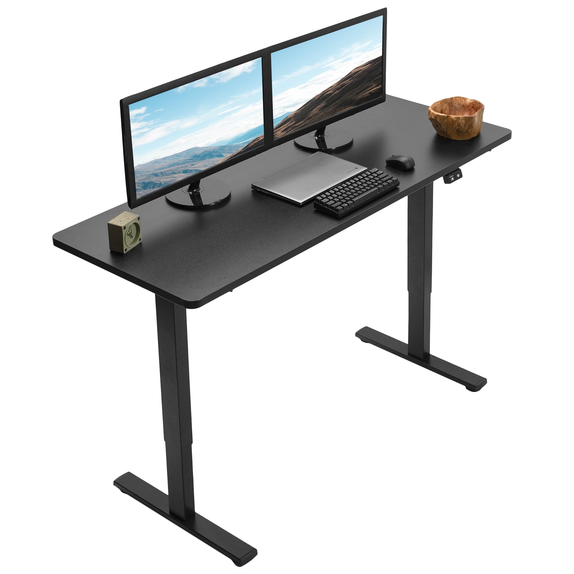 VIVO Electric 60” x 24” Stand Up Desk Workstation | Black Table Top ...