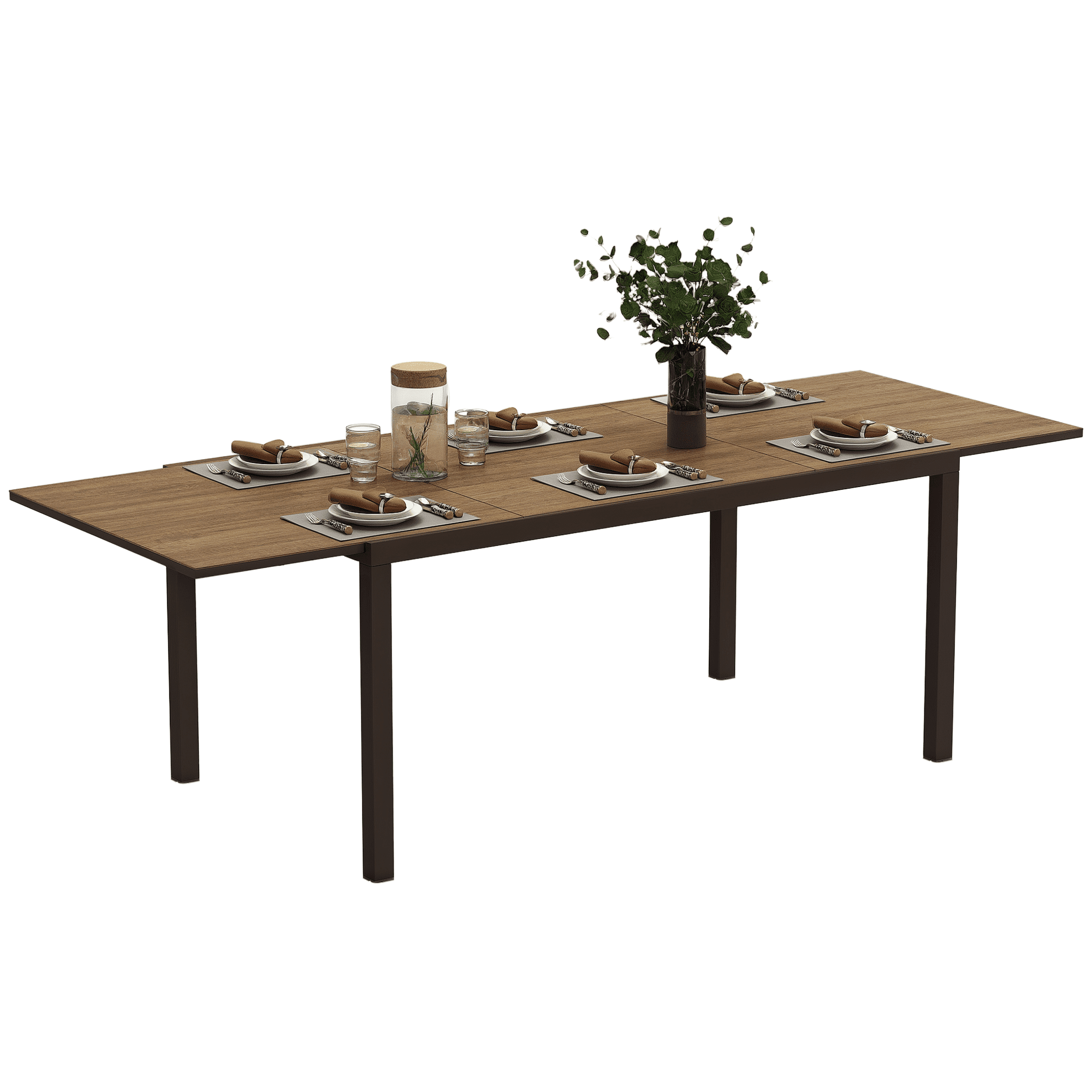Click here for Outsunny 63-94.5 Extendable Patio Dining Table For... prices