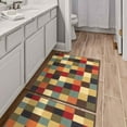 Ottomanson Machine Washable Non-Slip Rubberback Checkered 2x3 Indoor ...