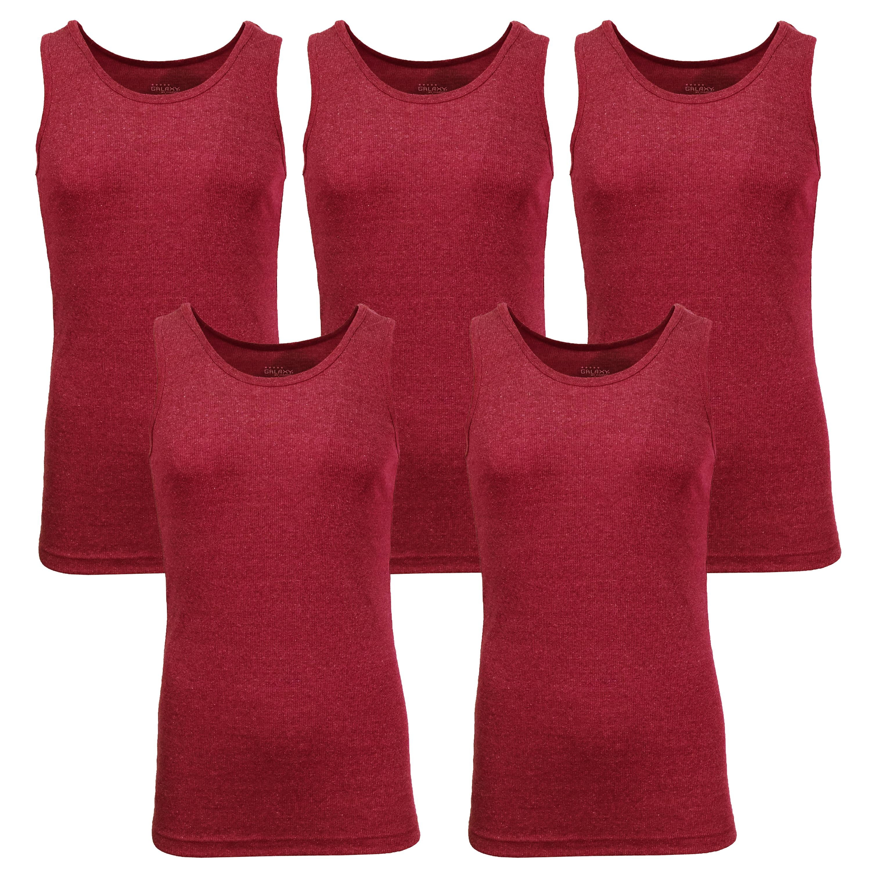 Mens Heavyweight Ribbed Tank Top (5-PACK) - Walmart.com