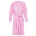 Alitao Robes For Women Fuzzy Robe Women Hooded Fleece Bathrobe Lightweight Soft Plush Long
