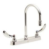 Delta 100LF-HDF Classic Single Handle Centerset Kitchen Faucet, Chrome ...