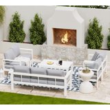 UDPATIO Aluminum Patio Furniture Set, Metal Patio Furniture Outdoor ...